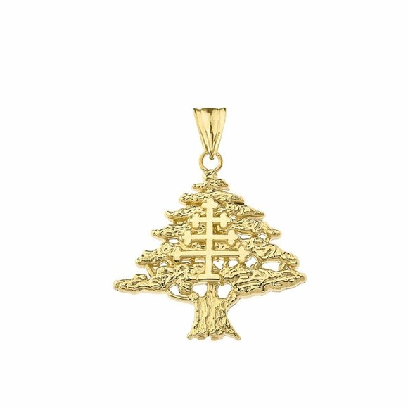 Element Shine | Jewelry | 4k Solid Gold Lebanese Cedar Tree Maronite ...